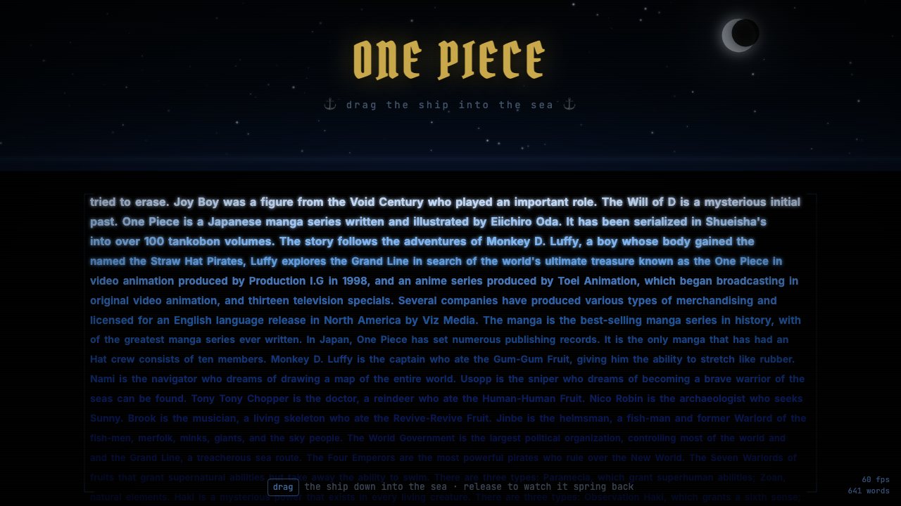 Sea of Words — Pretext Demo | pretext.cool